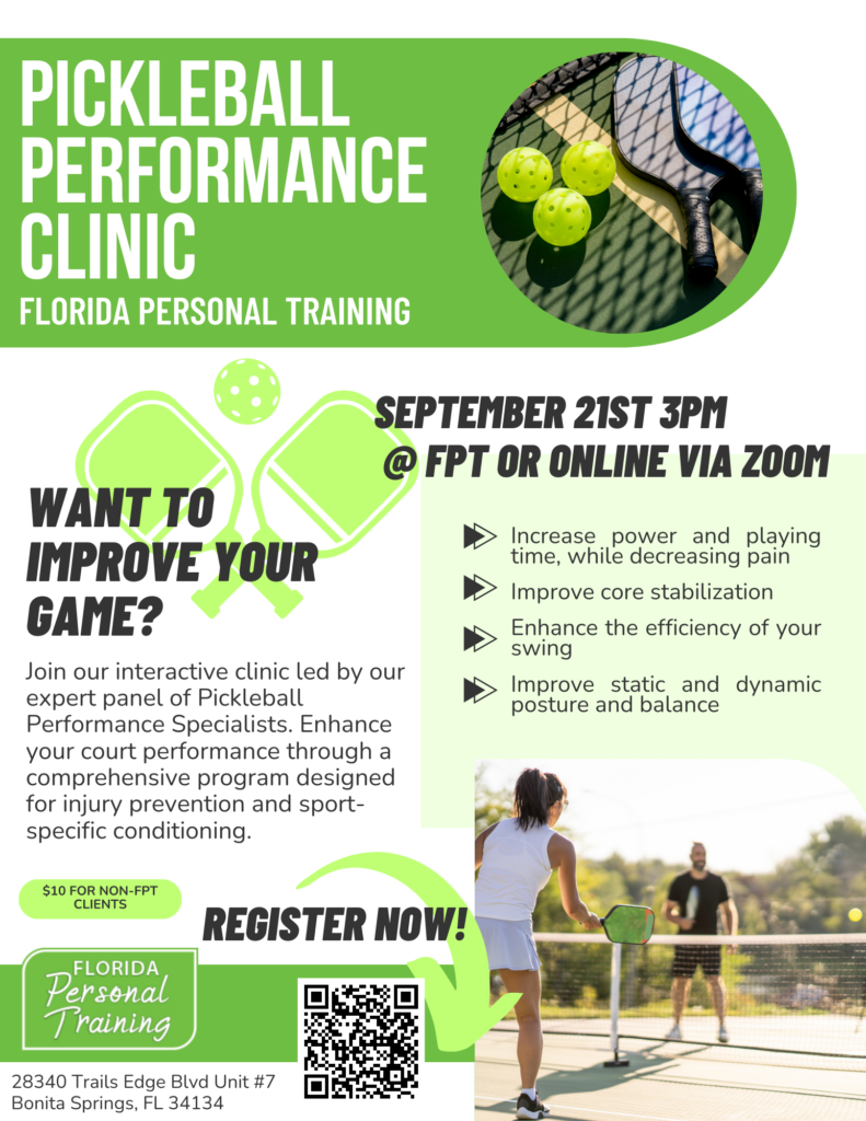 Pickleball Performance Clinic – Online Fitness & Wellness